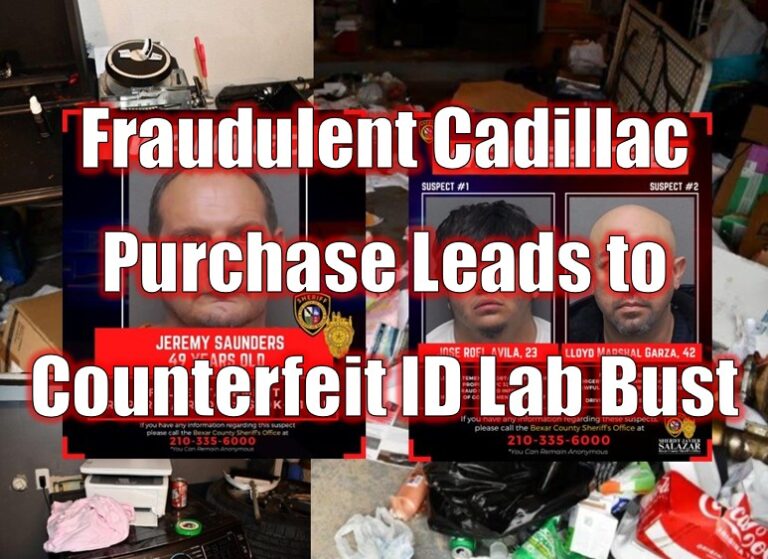 Fraudulent Cadillac Purchase Leads to Counterfeit ID Lab Bust | CUCollector